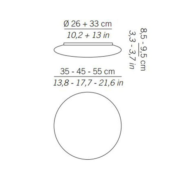 Mentos magneto plafoniera/applique - Zafferano Ai Lati Lights ...