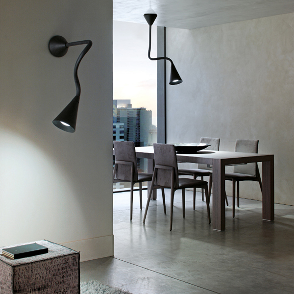 Snake led w_4 soffitto/ parete - Linea light - Applique - Progetti in Luce